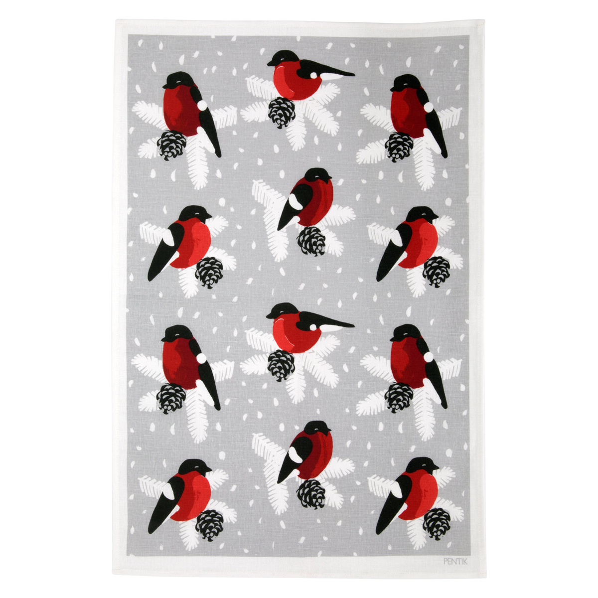 Pentik Punatulkku Kitchen Towel - Finnish Kitchen & Dining