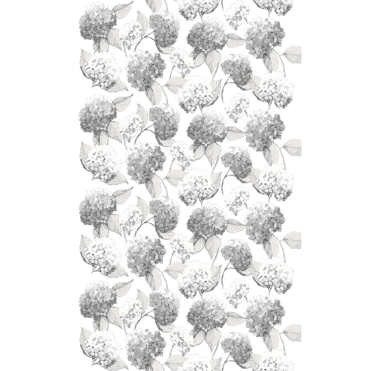 Pentik Hortensia Grey Linen Fabric - Fabrics