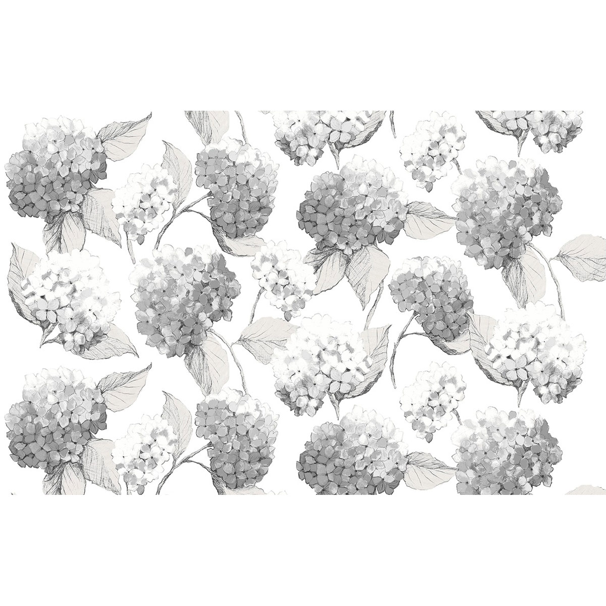 Pentik Hortensia Grey Linen Fabric - Fabrics