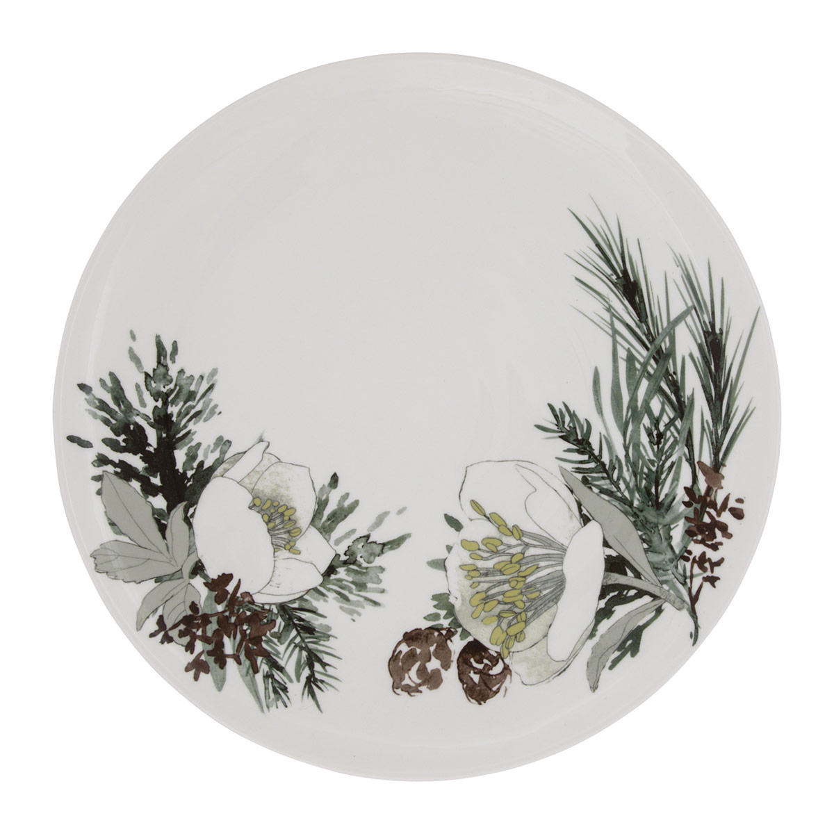 Pentik Sypressi White Serving Plate - Pentik Holiday Clearance