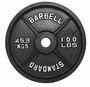 100lb Black Olympic Weight Plate - Pair