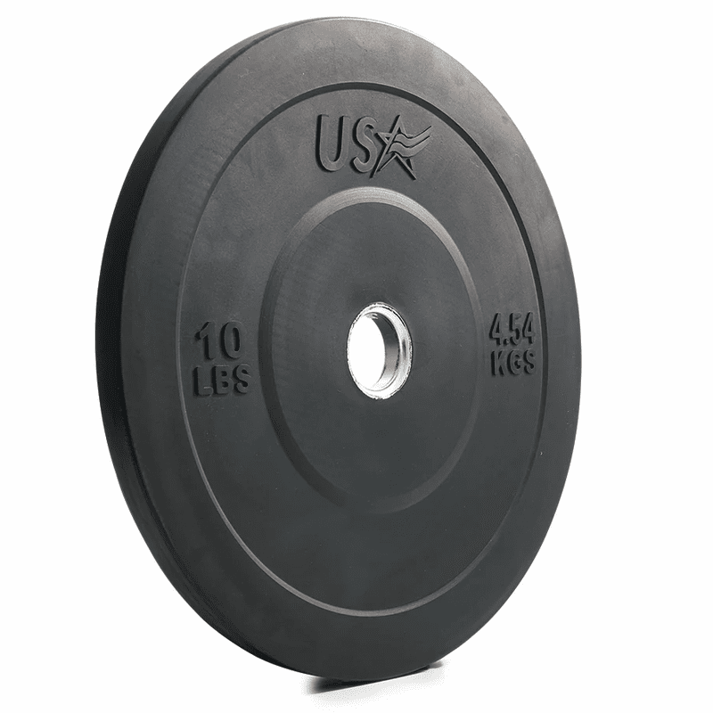 10lb Black Rubber Bumper Plates - Pair