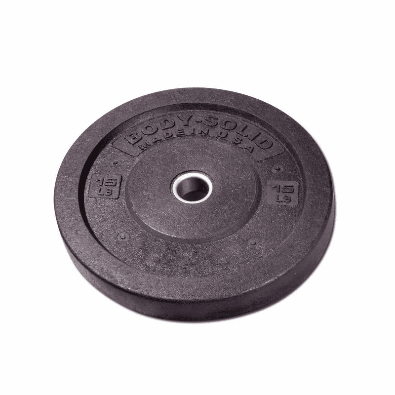 Body Solid 15lb Premium Bumper Plates - Pair