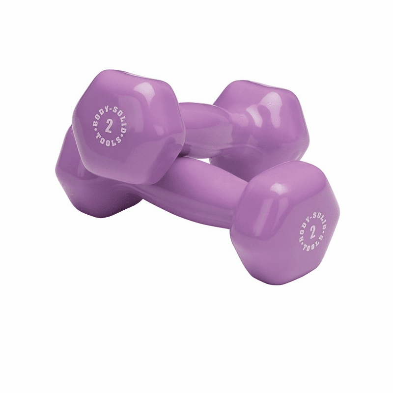 Body Solid Vinyl Dumbbell Set: 1lb - 15lb
