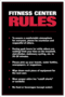 Fitness Center Rules Poster - Laminated