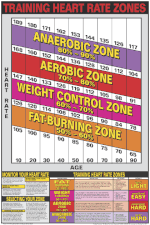 Heart Rate Training Zones Poster - Laminated