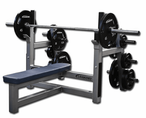 Legend Fitness Olympic Flat Bench W/ Plate Storage 3150