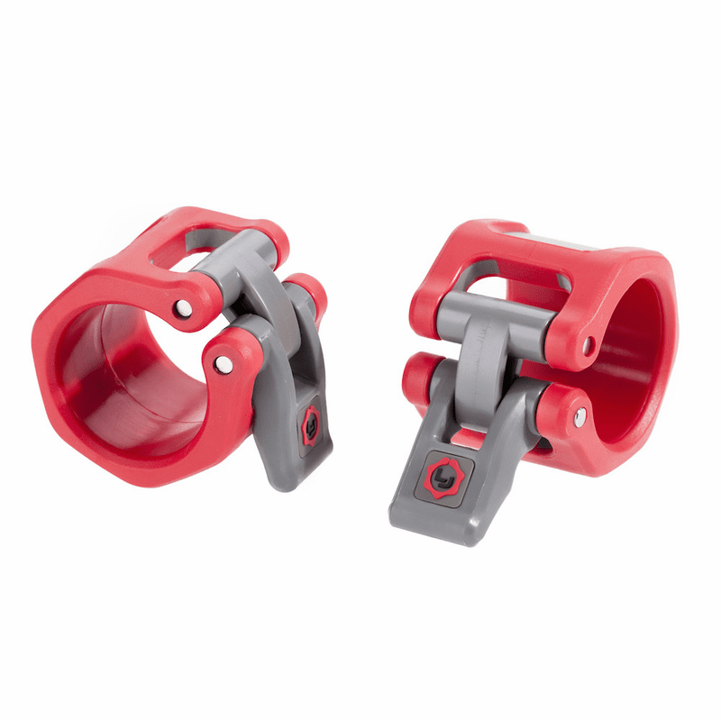 Lock Jaw Hex 2 inch Olympic Collars - Red