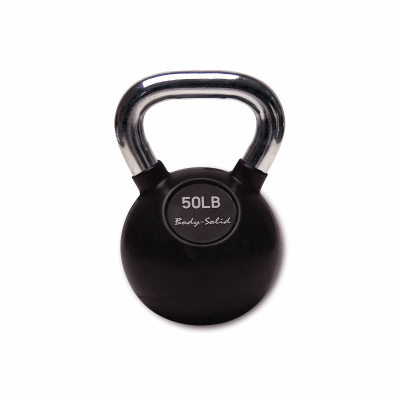 Premium Rubber Coated Kettlebells 25 - 50lb Set