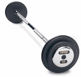 Troy Pro Style Barbells - Chrome End Cap (25lb - 115lb Set)