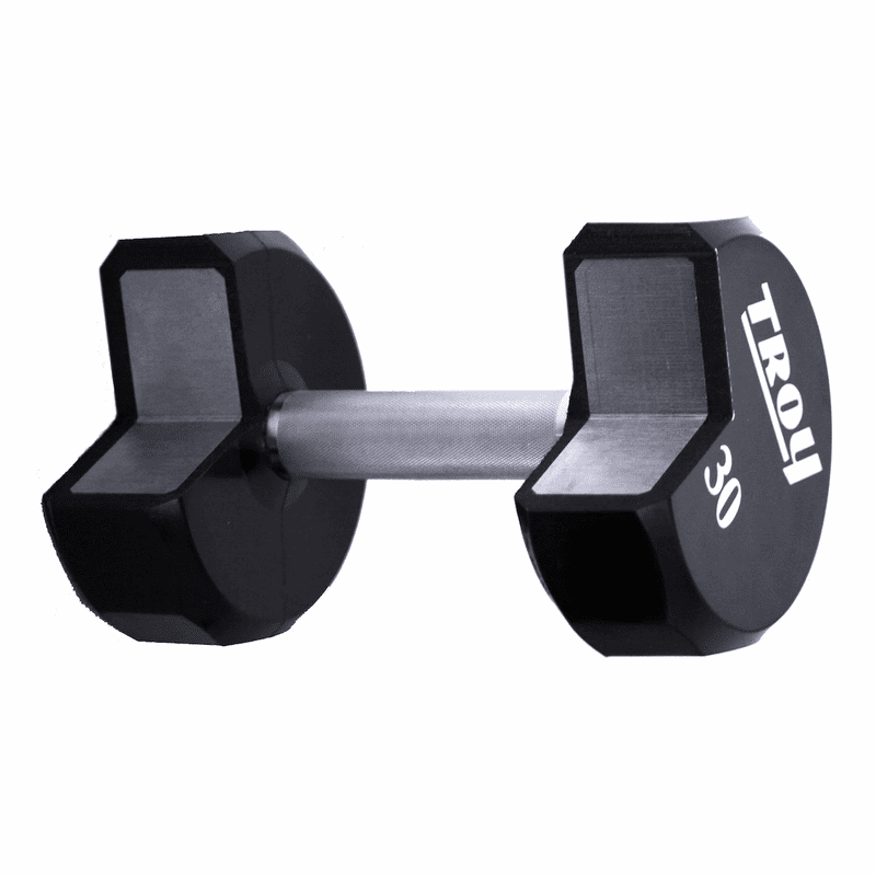Troy Urethane 12 Sided Dumbbells 130 - 150lb Set