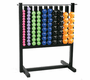VTX Aerobic Vinyl Dumbbell Set W/Rack