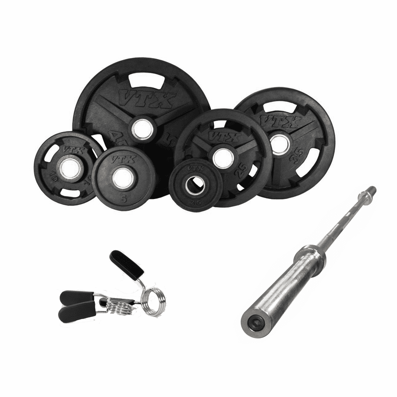 VTX Rubber Encased Olympic Grip Weight Sets