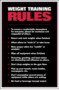 Weight Training Rules Poster - Laminated