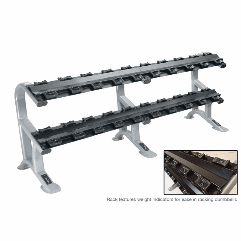 York ETS 2 Tier Pro Style Dumbbell Rack