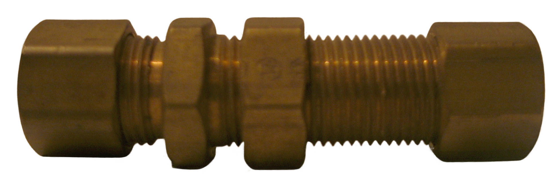 Brass Compression Fittings: Bulkhead Union with Locknut