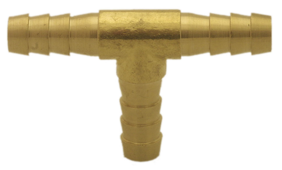 Brass Hose Barbs: Barbed Hose Tee