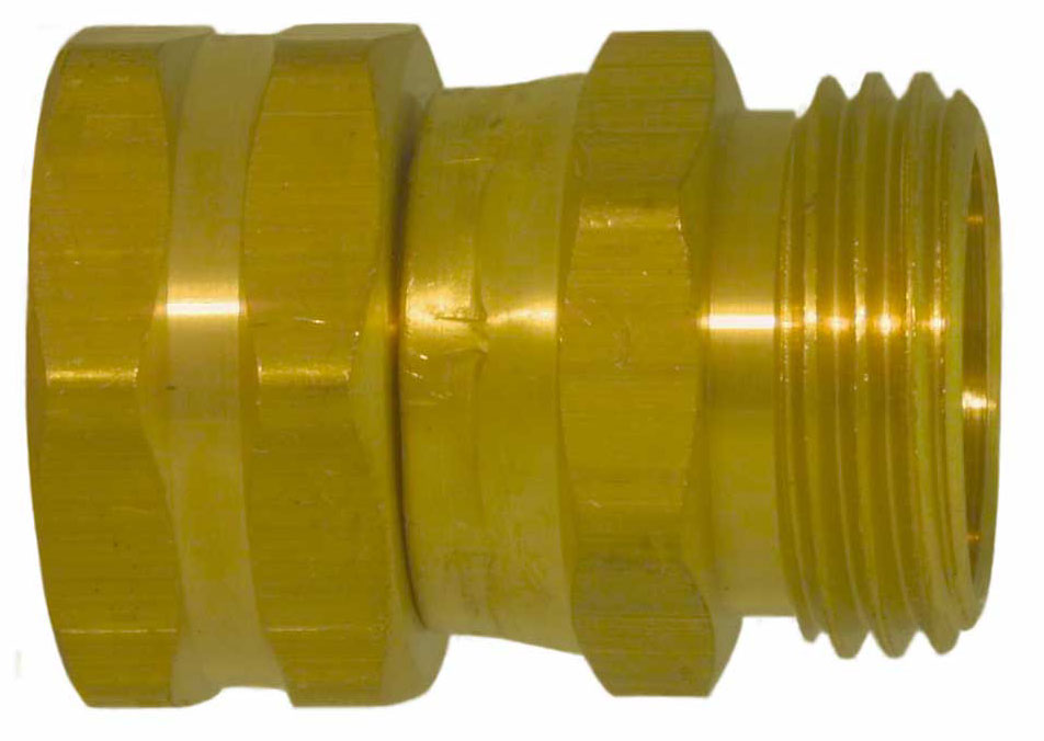 Garden Hose Adapters: Female Garden Hose Live Swivel to Male Garden Hose