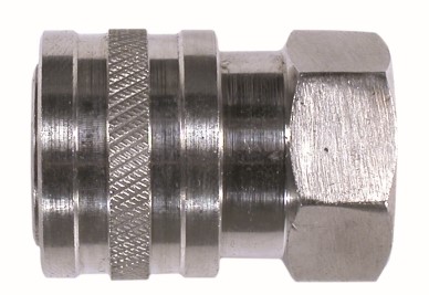 Female Thread Straight Thru Couplers: Stainless Steel