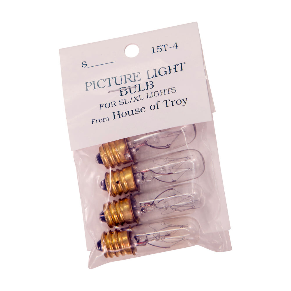 15T4-BAG House of Troy 15 Watt T4 Bulb Pack Of 4 Bulbs