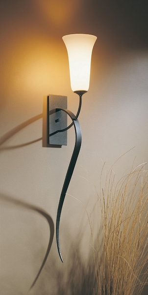 20-4527 Hubbardton Forge Sweeping Taper Wrought Iron Wall Torch
