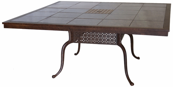 201077-E Darlee 64'' Square Granite Top Dining Table