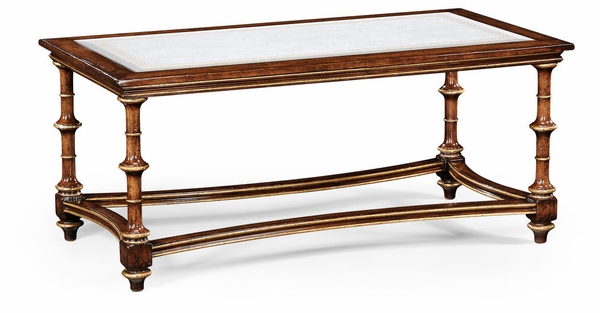 492140-WAL Jonathan Charles Curated Walnut And Eglomise Rectangluar ...