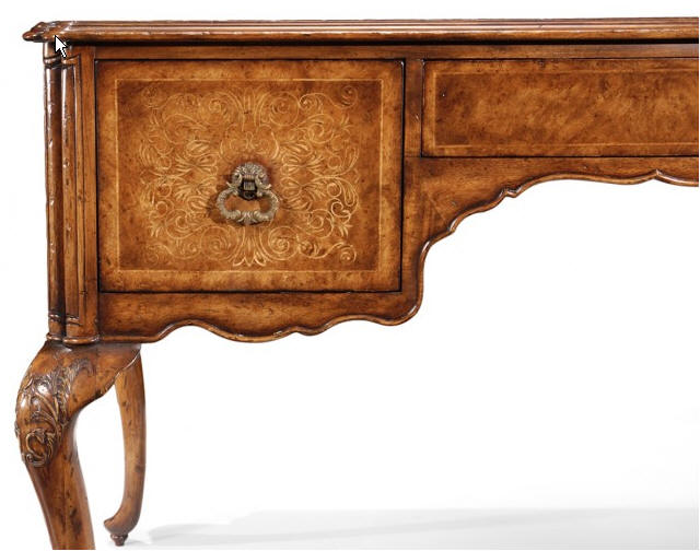 493098 Jonathan Charles La Rochelle Seaweed Marquetry Desk