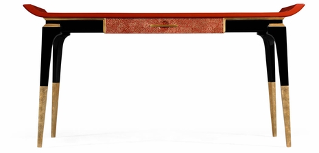 495579-EDR Jonathan Charles Red Emperor Desk