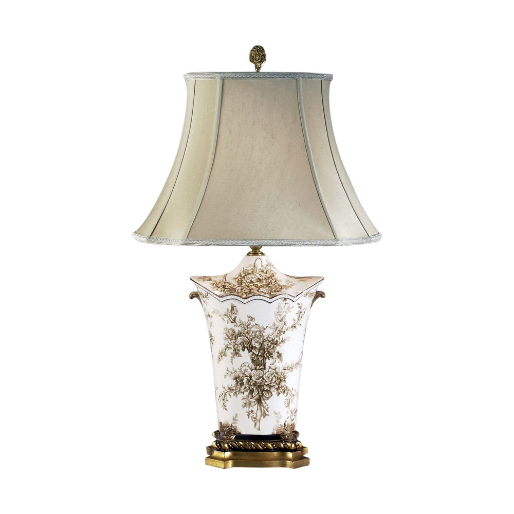 68087 Chelsea House Ceramic Gold Base. Floral Decal. Scallop Toile ...