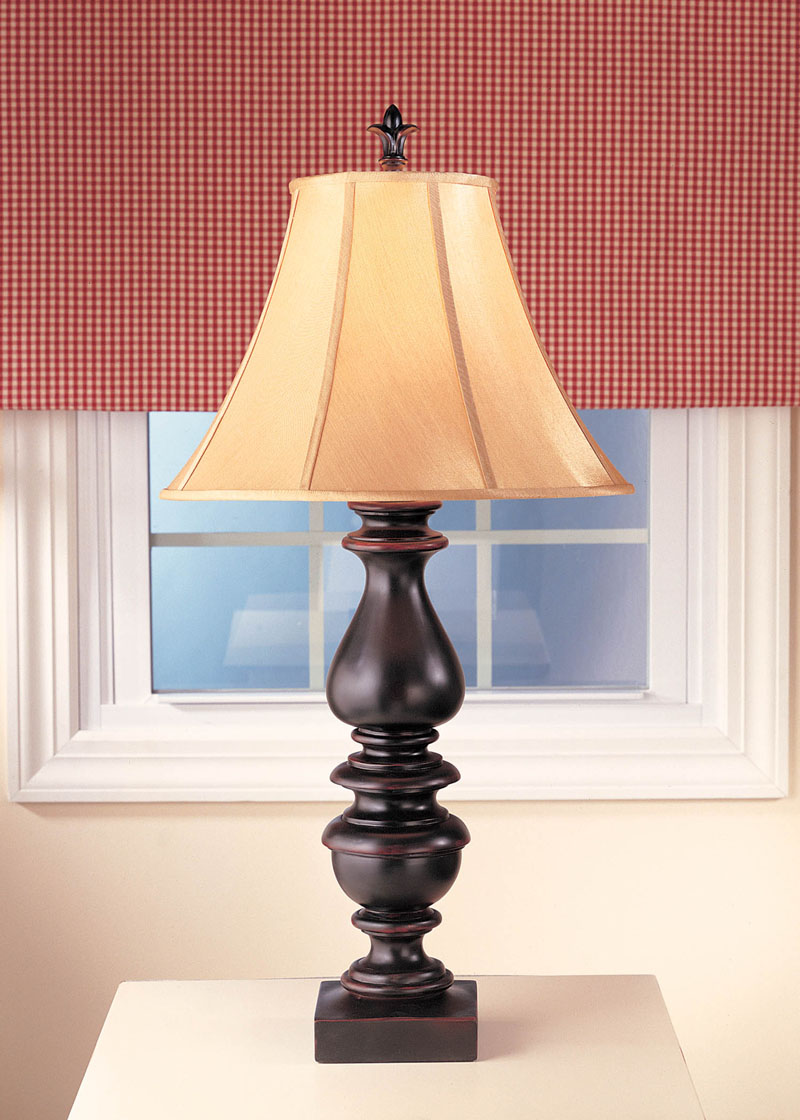 8969TBK-R Murray Feiss Lighting Turned Wood Tole Table Lamp (CLEARANCE ...