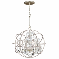 9028-EB-GS-MWP Crystorama Solaris 6 Light Gold Crystal English Bronze ...