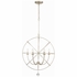 9228-OS Crystorama Solaris 6 Light Olde Silver Sphere Chandelier