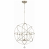 9228-OS Crystorama Solaris 6 Light Olde Silver Sphere Chandelier