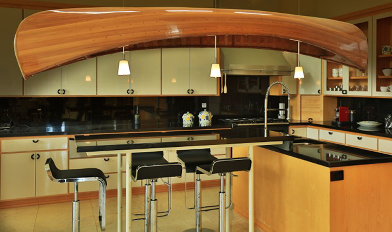 AM300 Authentic Models Classic 10 ft. Hand Crafted Wooden Display Canoe