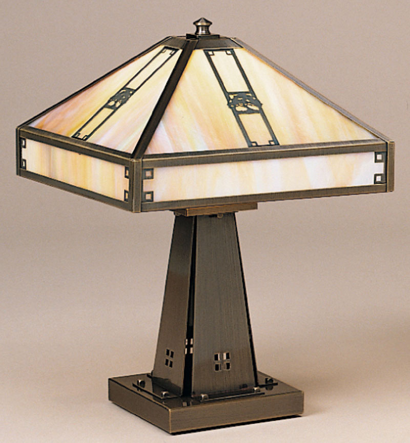 PTL-11 Arroyo Craftsman 11" Pasadena Table Lamp Without Filigree