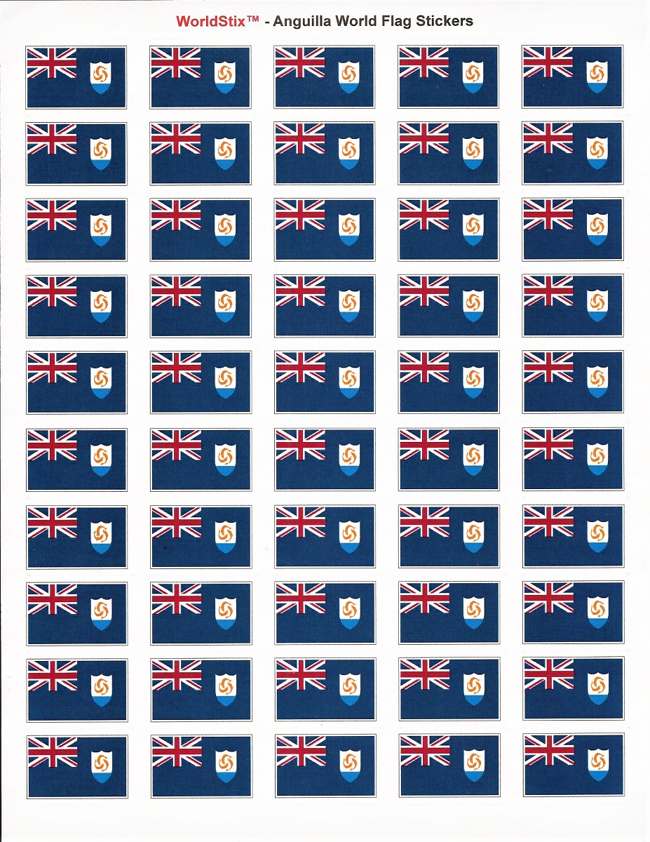 Anguilla Sheet of 50 Stickers