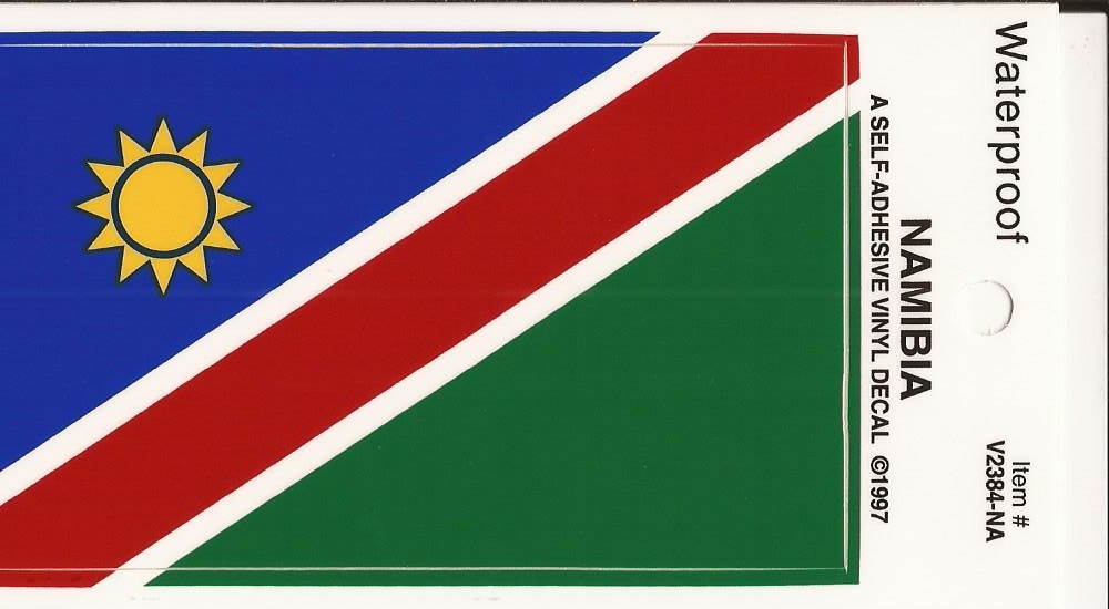 High Quality Wholesale 2 3/8" x 4" Rectangle Namibia Flag Decal, Made ...