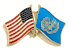 United Nations UN Wholesale Single Crossed Double flag Lapel Pins ...