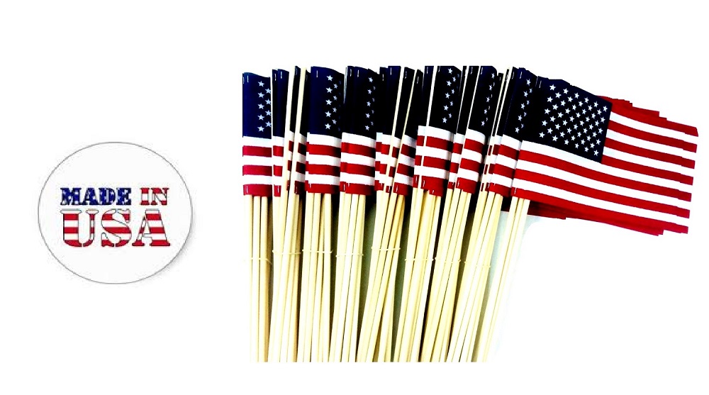 Wholesale Cotton Table Flags Packs of 24 From 22 Cents Per Flag