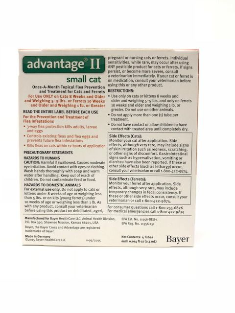 Advantage II for small cats. |All Veterinary Supply
