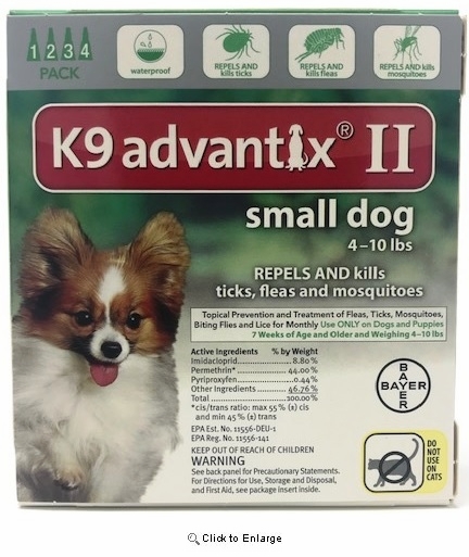 Lowest price on Canine Advantix II for Dogs Under 10 pounds