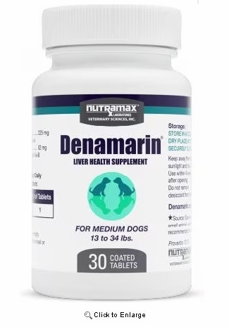 Nutramax Denamarin® Liver Health Supplement for Medium Dogs - 30 Tablets