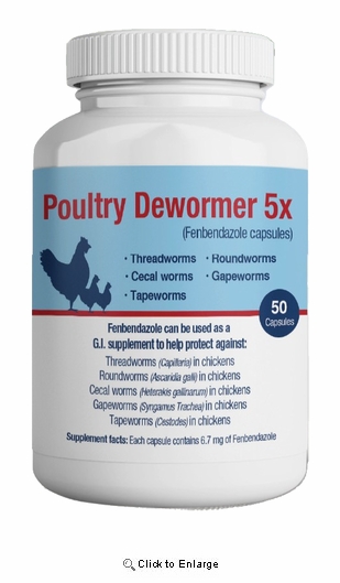 Poultry DeWormer 5x, 50ct. | All Veterinary Supply