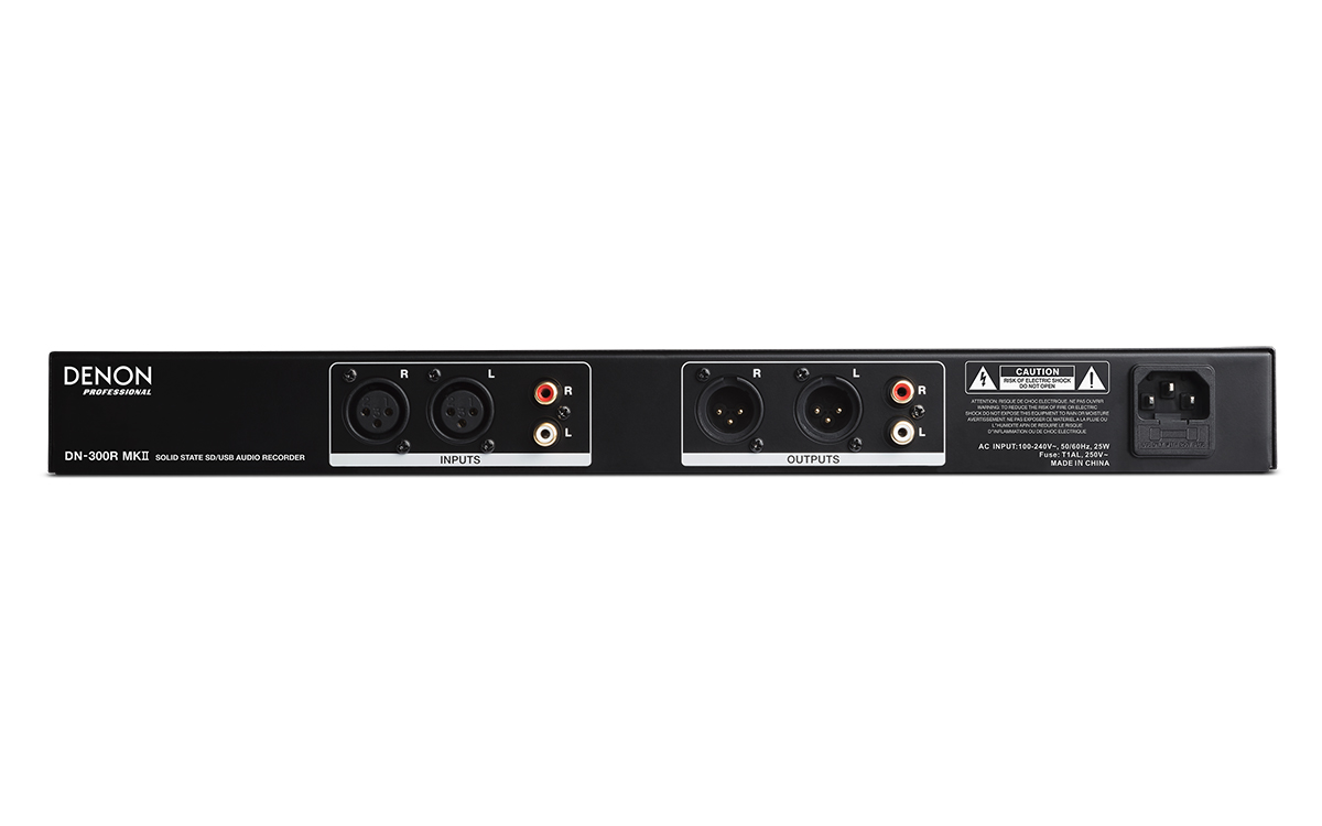 Denon DN-300R MKII Solid-State SD/USB Audio Recorder - DN-300R MKII