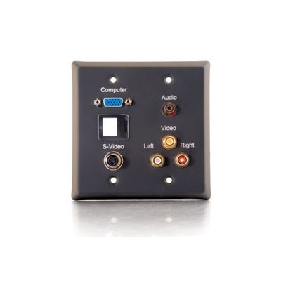 Dual Gang Audio/Video Wall Plates from Focused Technology