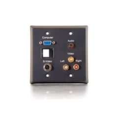 Dual Gang Audio/Video Wall Plates from Focused Technology