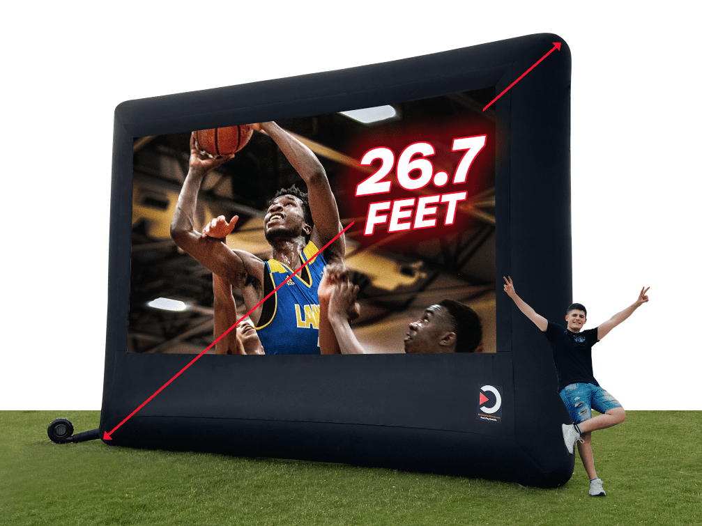 Elite Outdoor Movies Outdoor Screen 19.5' Inflatable Rear Projection ...