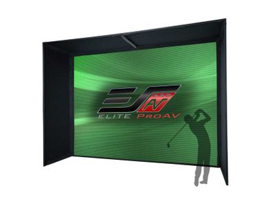 Elite Screens Golf Bay Pro Multi-Sport/Golf Simulator Impact Screen ...