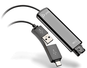 Poly DA75 USB to Quick Disconnect Adapter (Both USB-A and USB-C Included!)